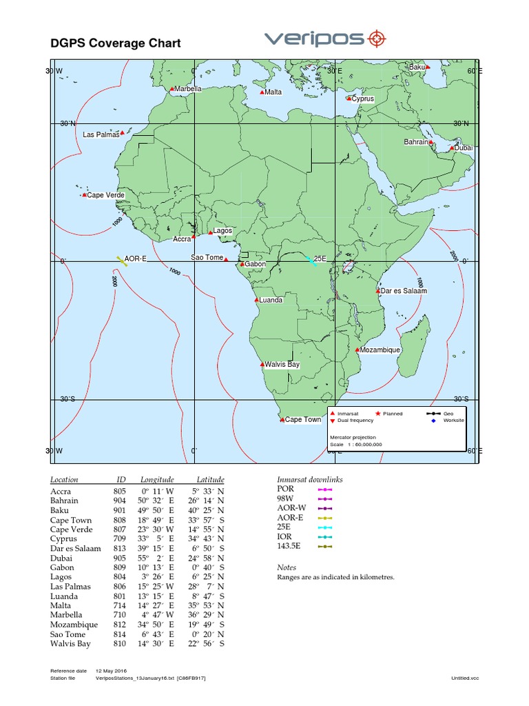 VERIPOS African Coverage Chart - 120516 | PDF | Visualization (Graphics ...