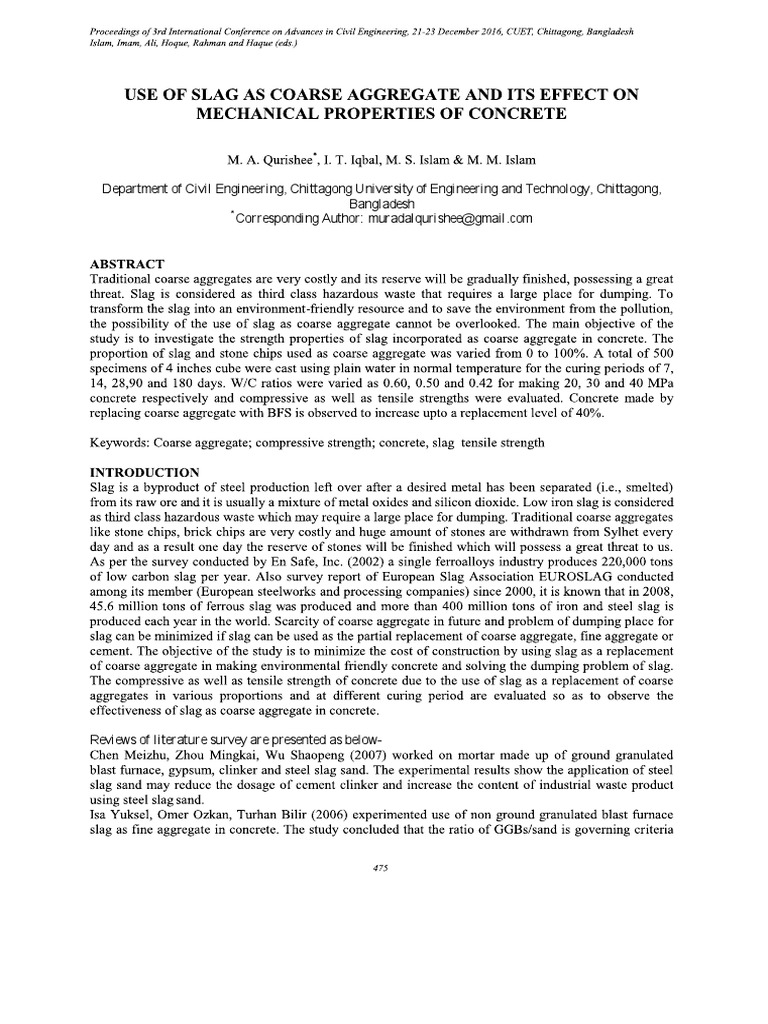 LD Slag Properties | PDF