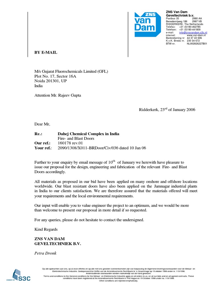 Technical Proposal Blast Doors | PDF | Specification (Technical ...