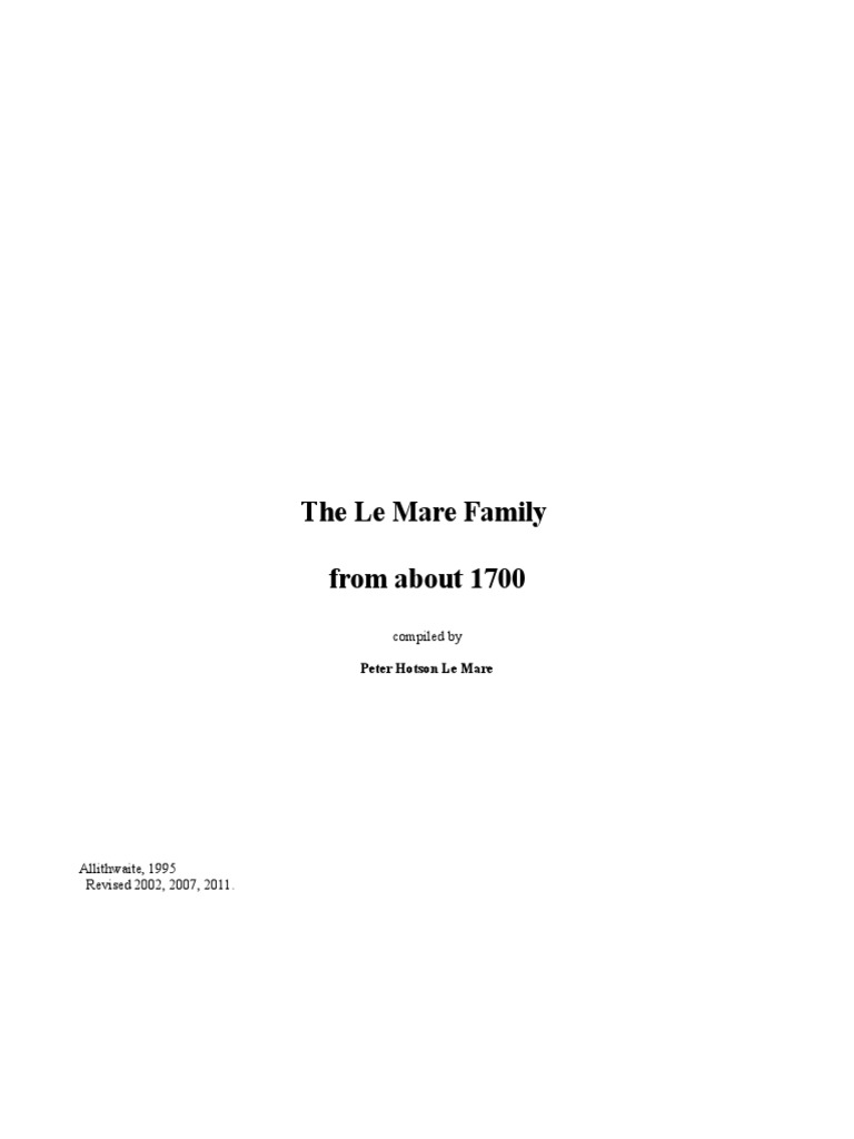 01 Le Mare History | PDF