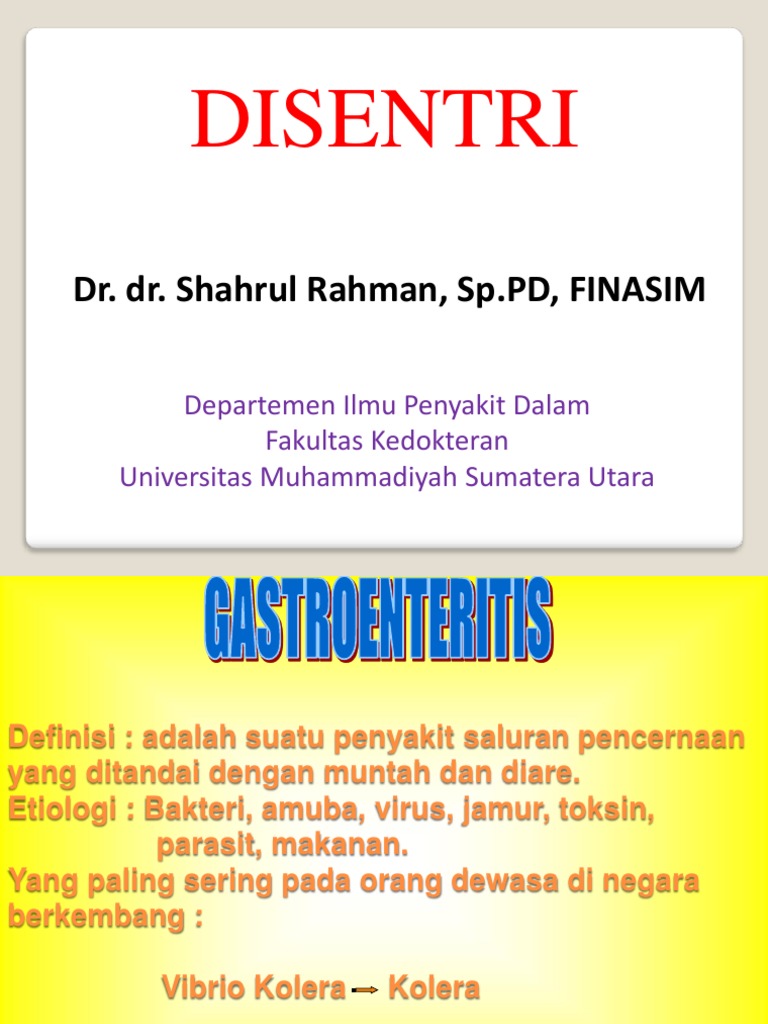 Disentri | PDF | Diare | Spesialisasi Medis