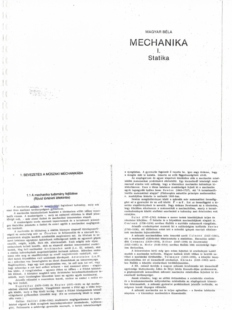 Magyar Béla - Statika | PDF