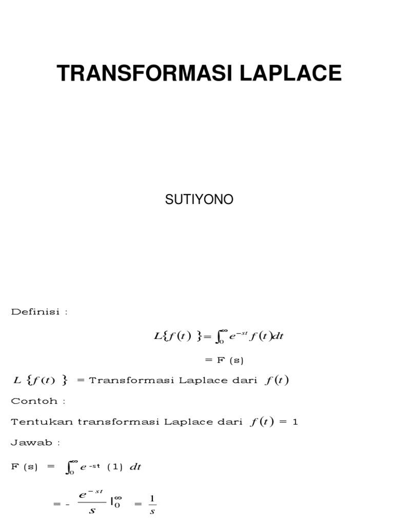 Transformasi Laplace Ppt-1 | PDF