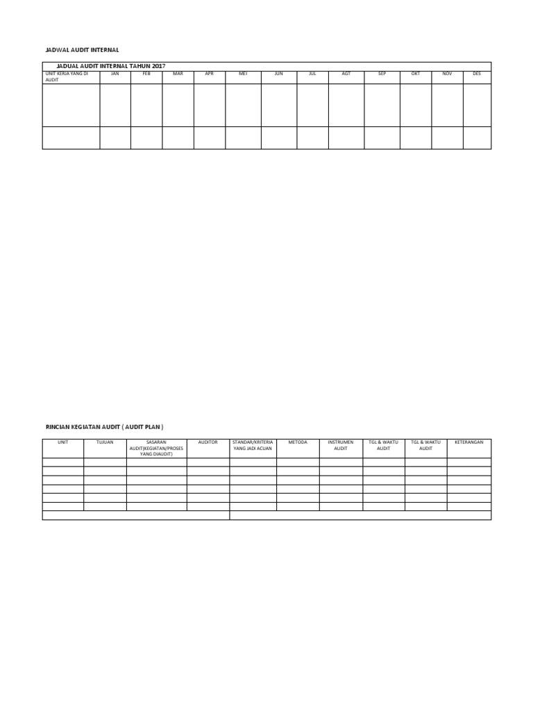 Contoh Format Audit Internal | PDF
