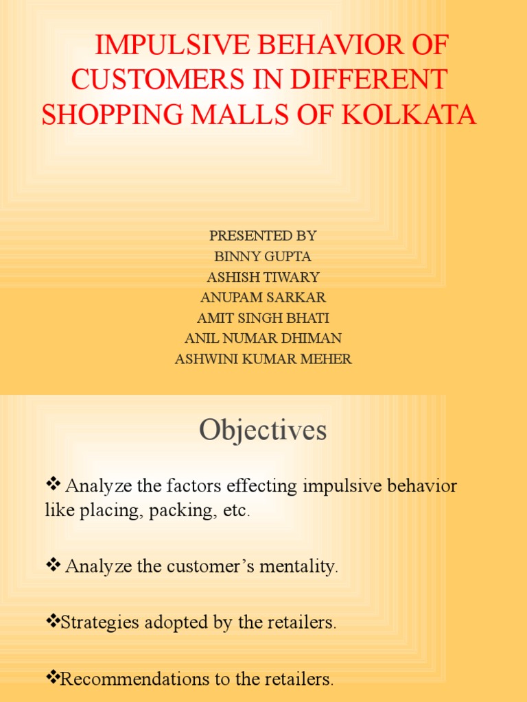 Impulsive Buying Behavior of Customers in Shopping Malls | PDF | Retail ...