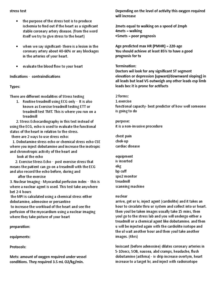 Stress Test | PDF | Heart | Cardiovascular System