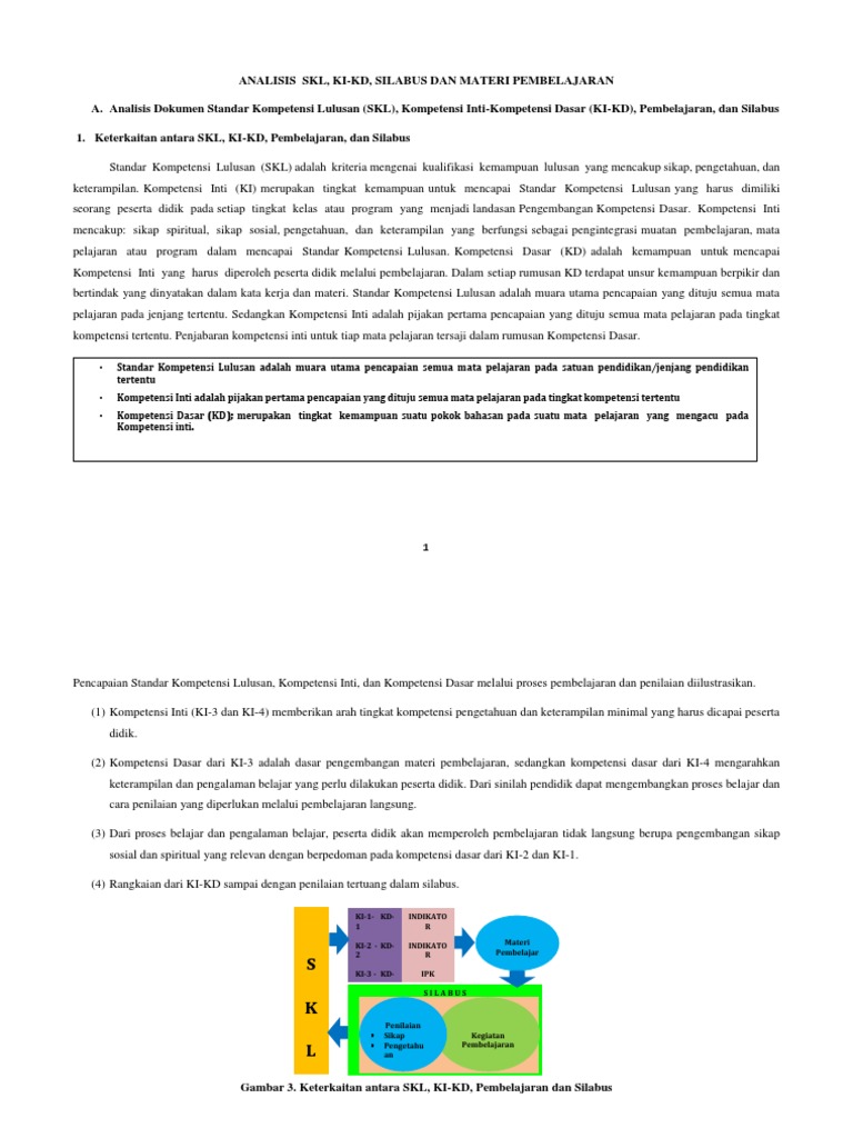 Tabel Analisis Standar Kompetensi Lulusan | PDF