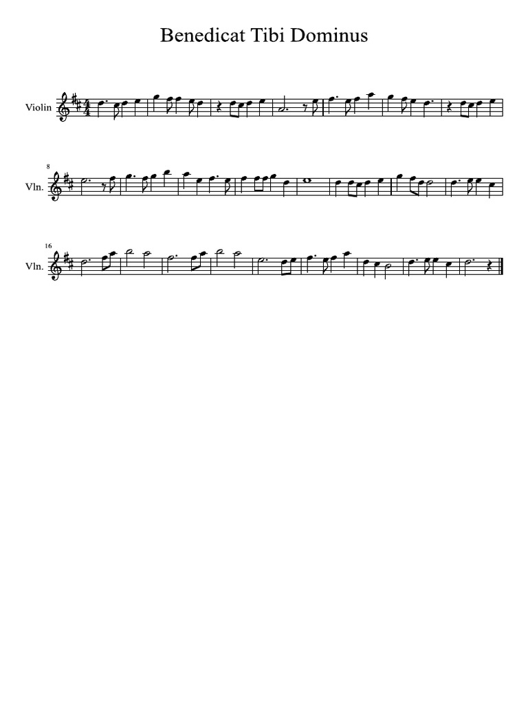 Benedicat Tibi Dominus PDF | PDF