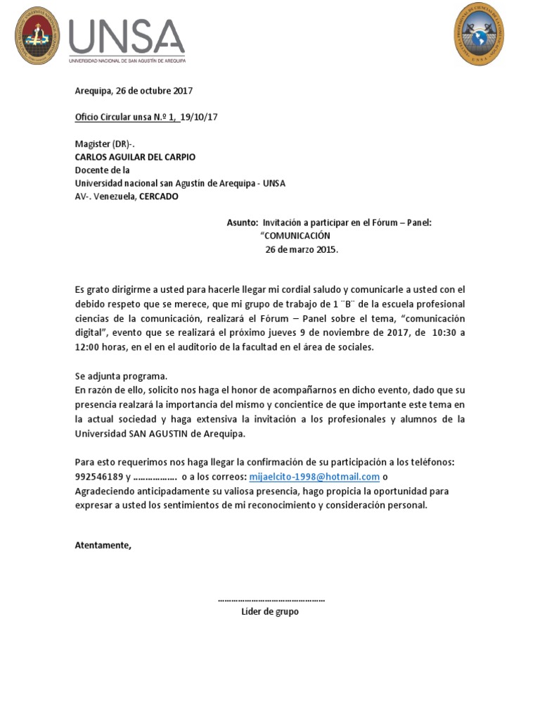 Oficio (Ejemplo) | PDF