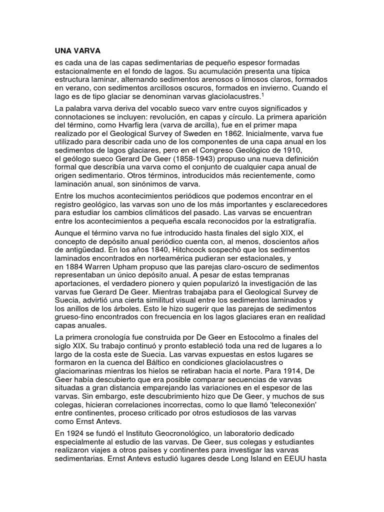 Varvas | PDF | Ciencias de la Tierra | Science