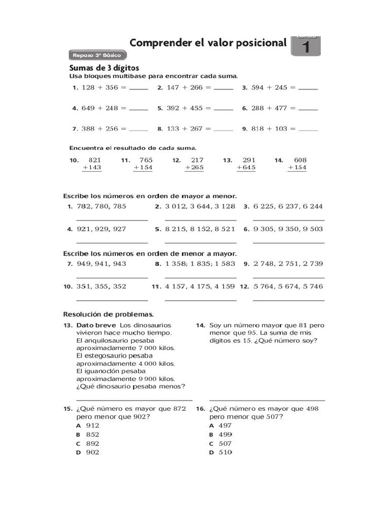 Redondear Decenas y Centenas (1-5) | PDF