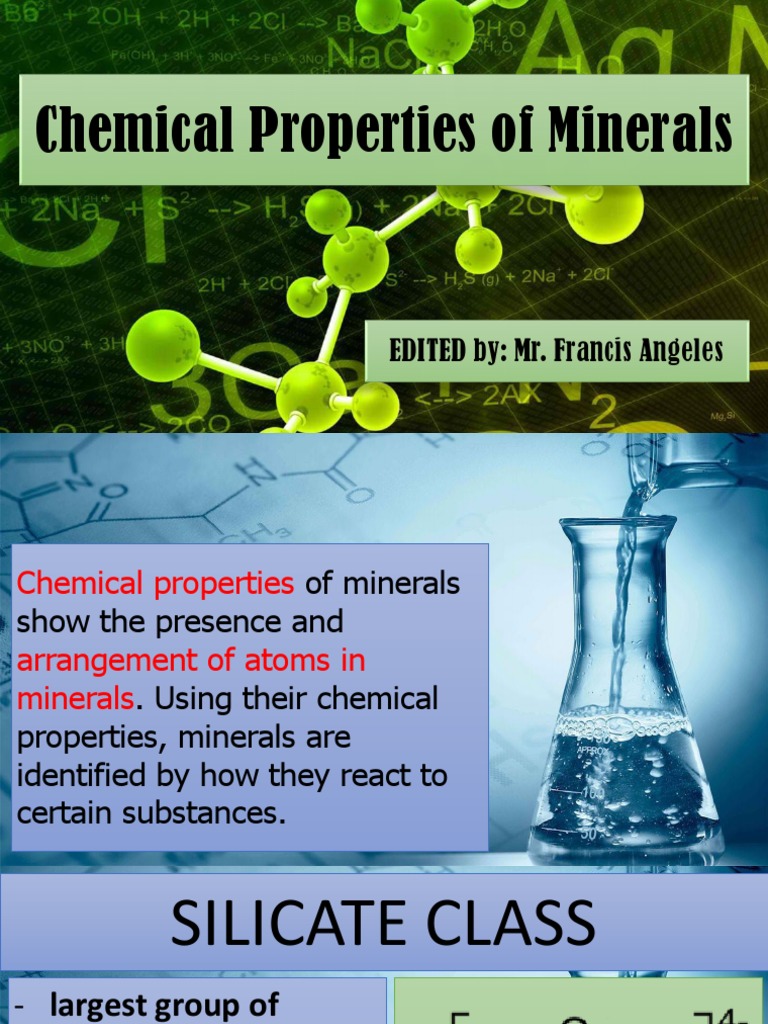 Chemical Properties of Minerals: EDITED By: Mr. Francis Angeles | PDF