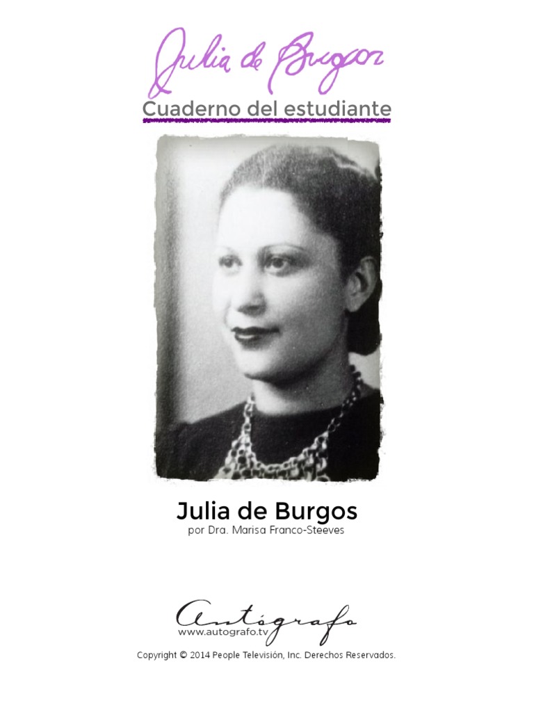 Cuaderno Estudiante Julia de Burgos | PDF | Rima | Poesía