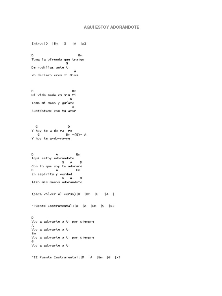 Aquí Estoy Adorándote | PDF