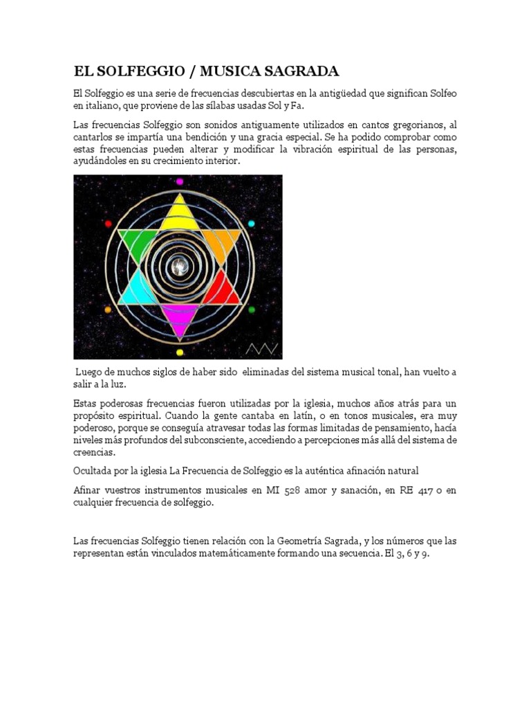 El Solfeggio | PDF | Sonido | Frecuencia