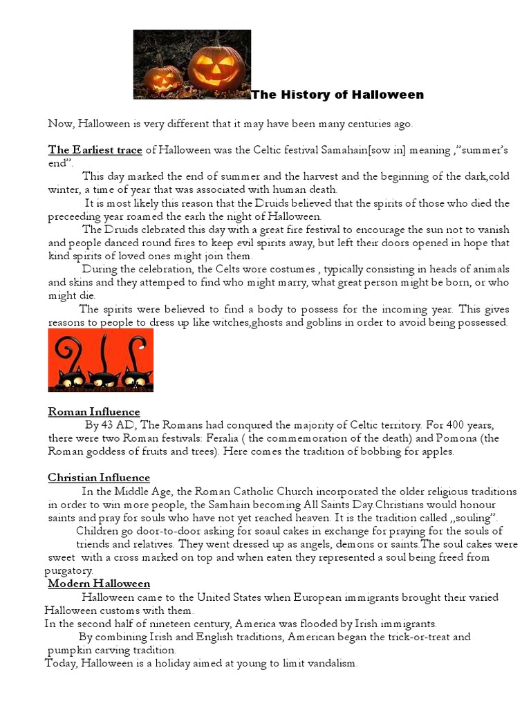 History and Evolution of Halloween | PDF