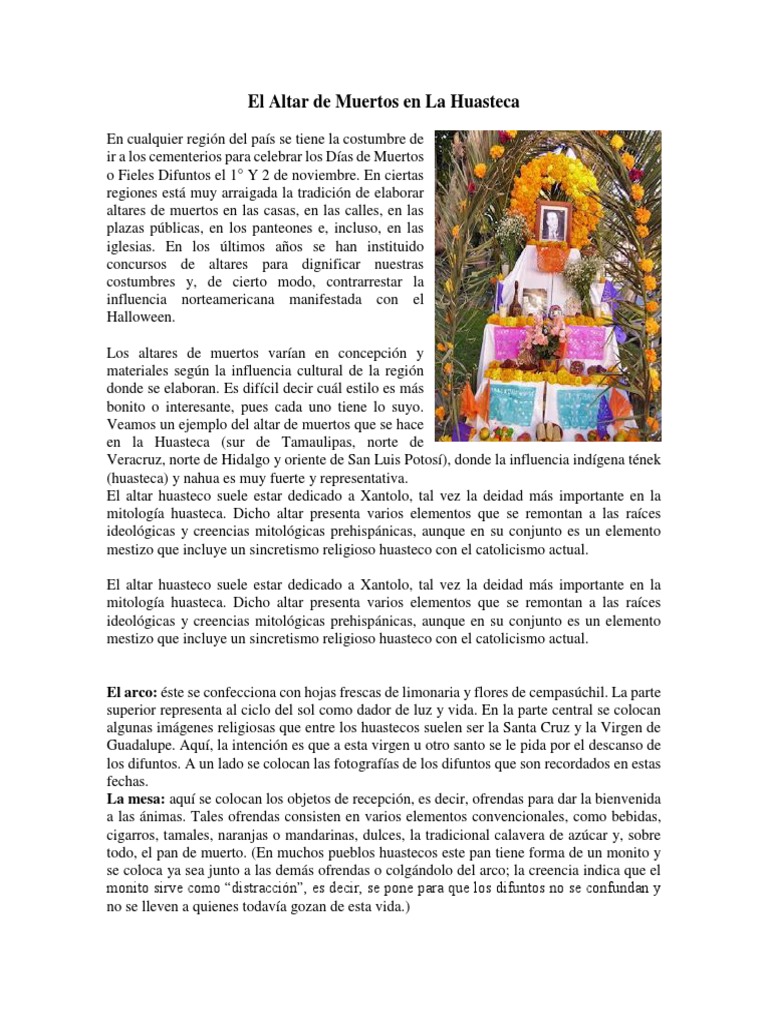 Altar Huasteco | PDF | Cultura (general) | Religión y creencia