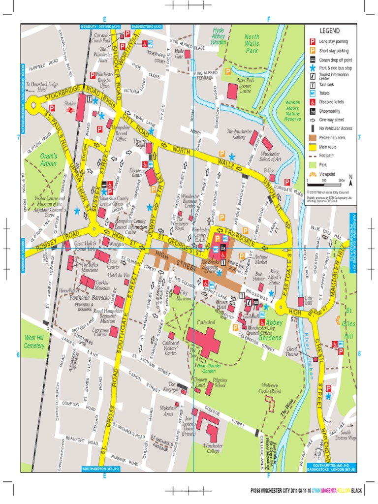 Winchester City Map | Download Free PDF | Road Transport | Service ...