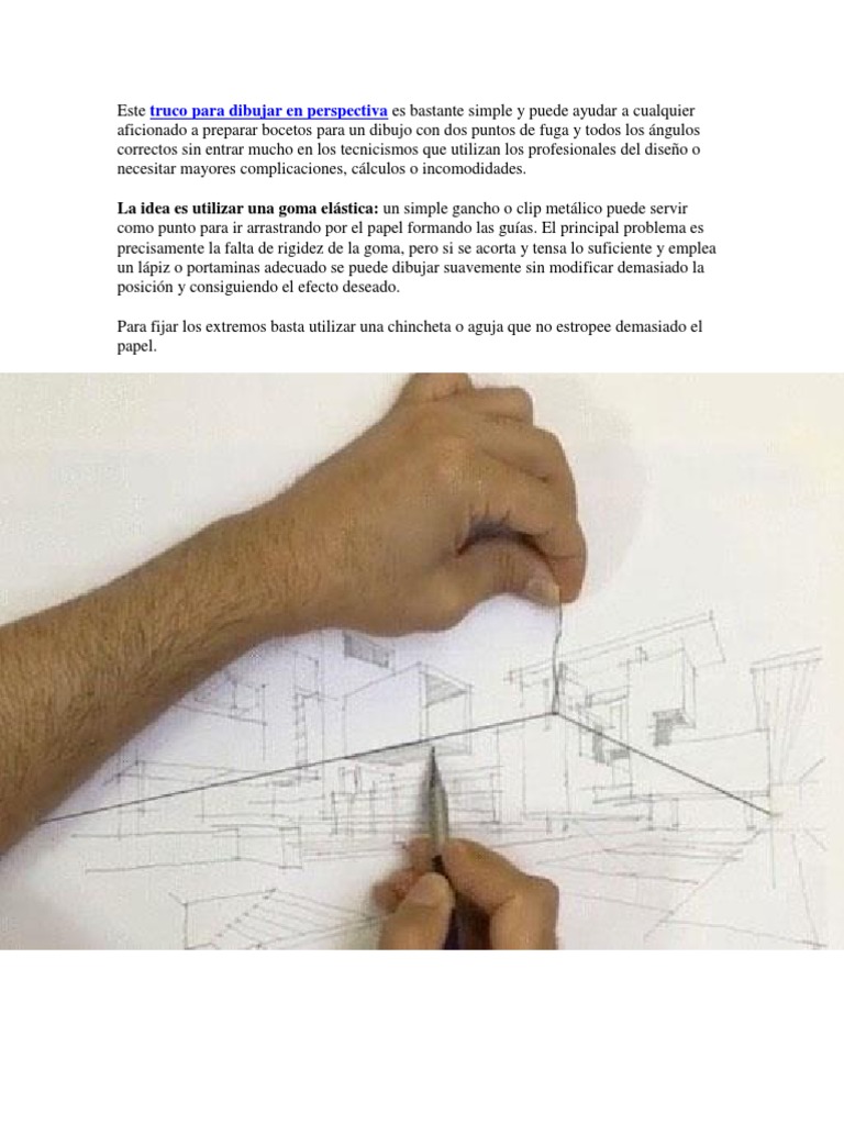 Dibujo en Perspectiva con Goma Elástica | PDF | Perspectiva (Gráfica ...