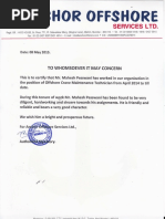 Driver Experience Certificate Format 3 | PDF