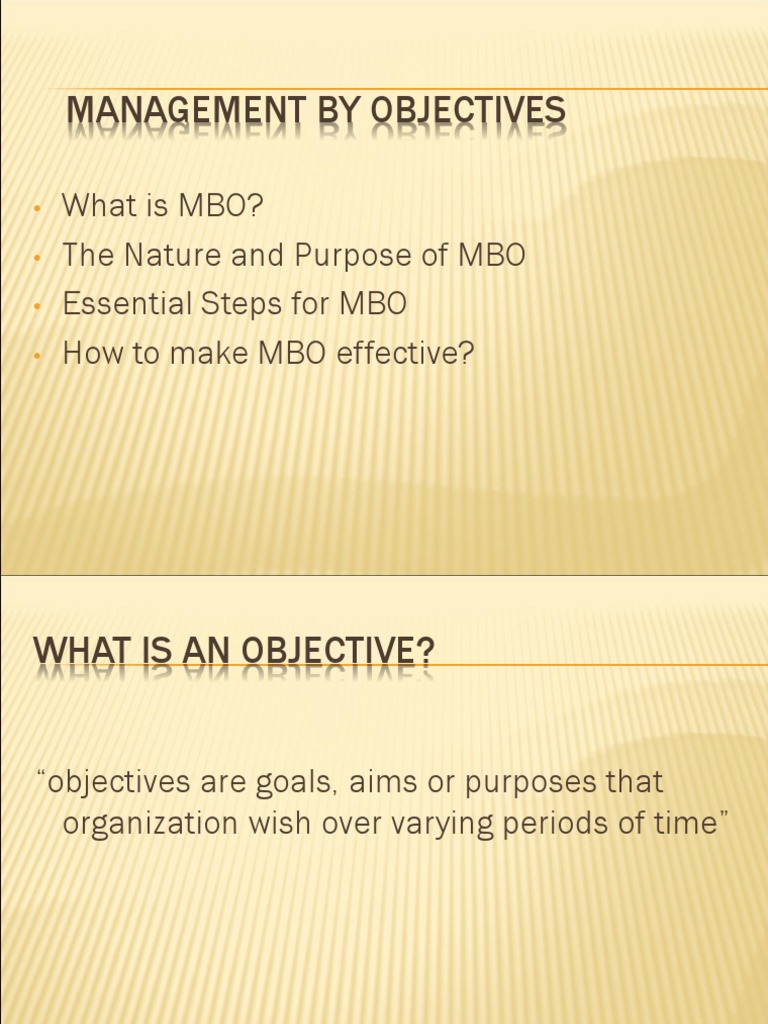 Management By Objectives: What is MBO? The Nature and Purpose of MBO ...