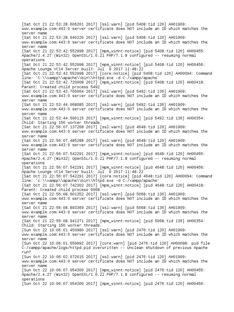 Error | PDF | Apache Http Server | Transport Layer Security