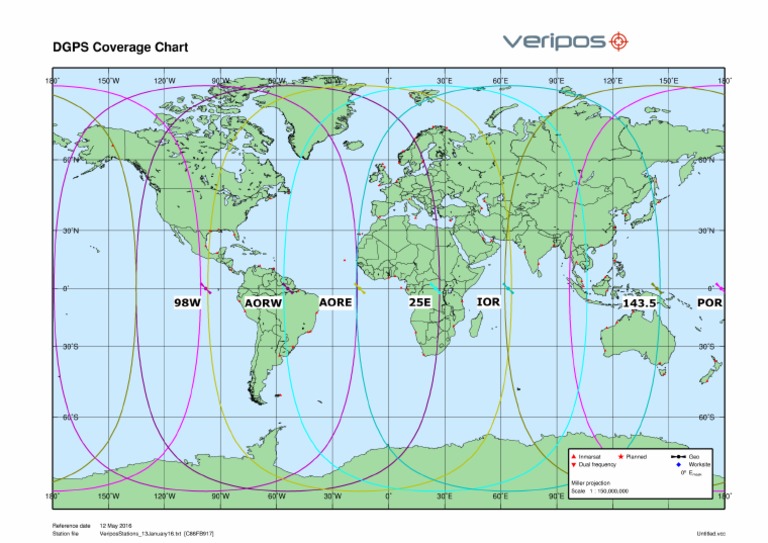 VERIPOS Immarsat Coverage Chart - 120516 | PDF