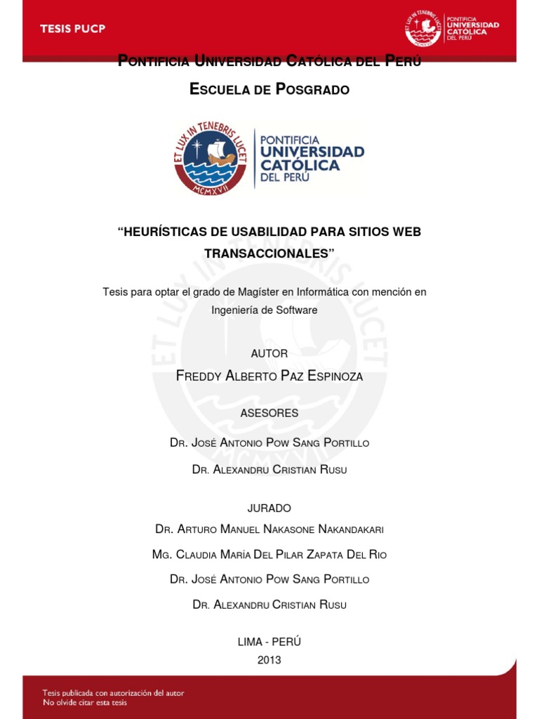 Heuristica Usabilidad Sitios Web Transaccionales | PDF | Usabilidad | Software