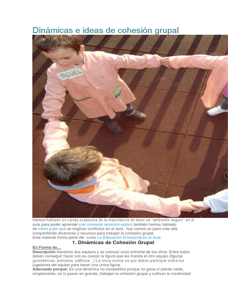 Dinámicas e Ideas de Cohesión Grupal 2017 | PDF | Arco iris | Sicología