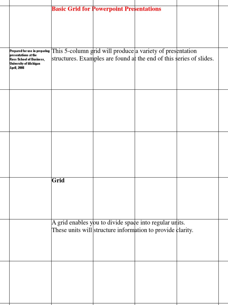 Basic Grid For Powerpoint Presentations | PDF | Starbucks | Times New Roman