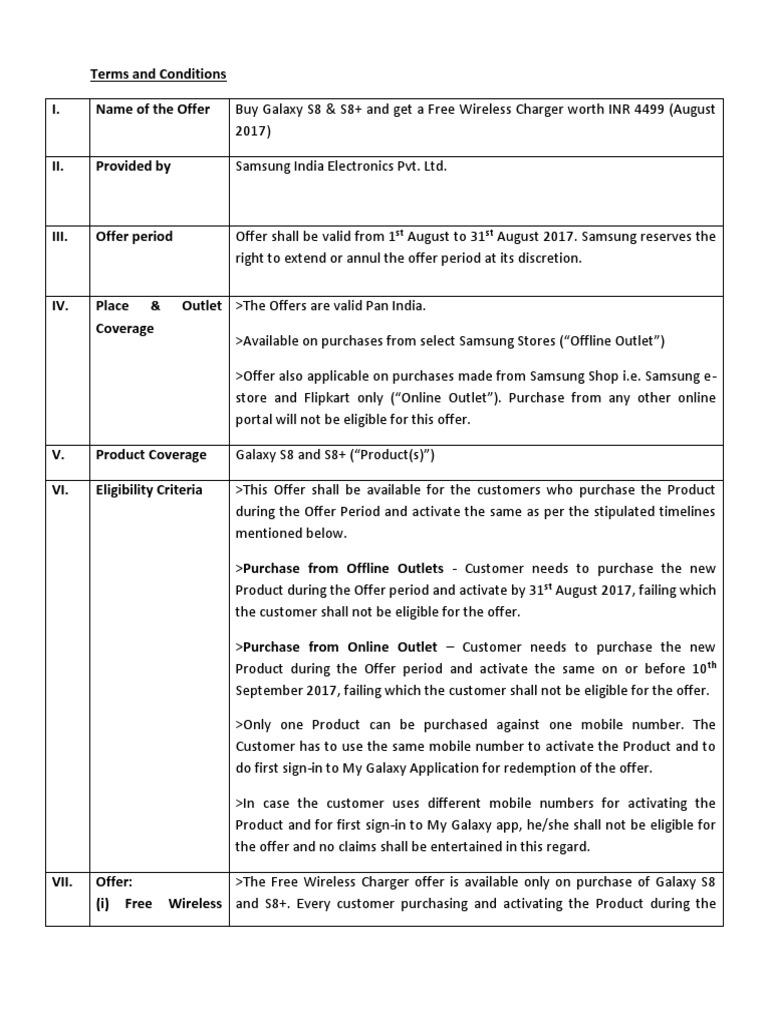 Samsung July Offer 29-06-17 | PDF | Indemnity | Damages