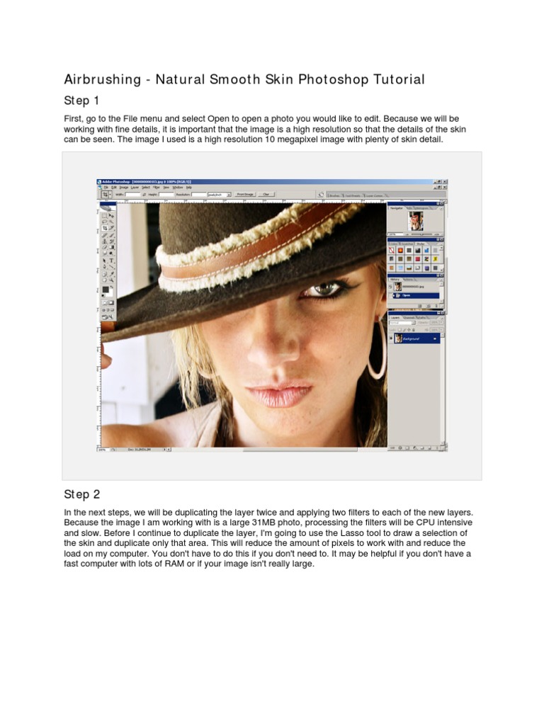 Airbrushing - Natural Skin | PDF | Image Resolution | Graphics