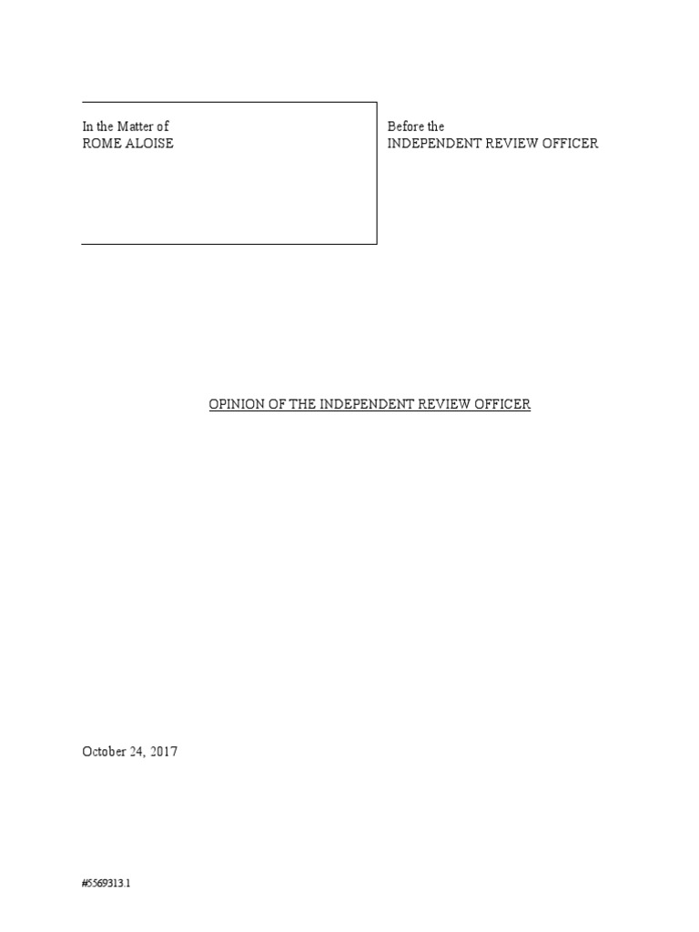 Teamsters IRB Hearing Findings Against Rome Aloise | PDF | Collective ...