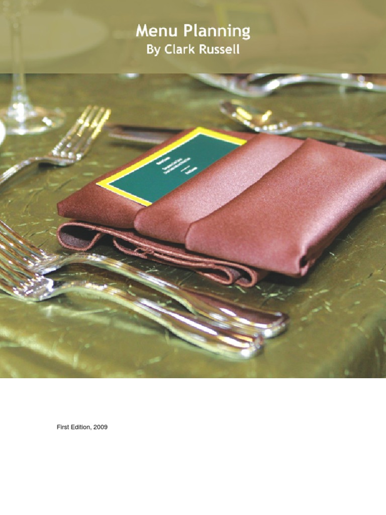 Menu Planning - Clark Russell | PDF | Menu | Tableware