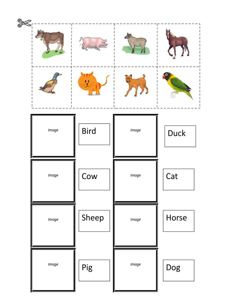 Farm Animals Cut and Paste - 93125 | PDF | Animals And Humans ...