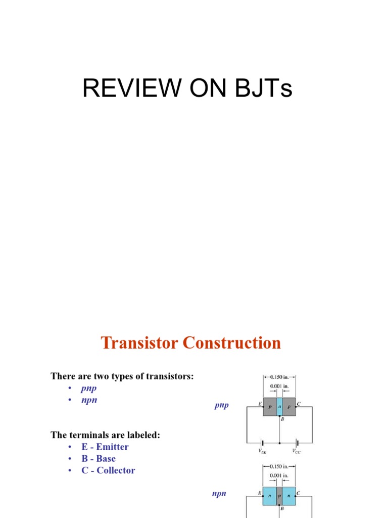 Lecture BJT Review | PDF | Bipolar Junction Transistor | Amplifier