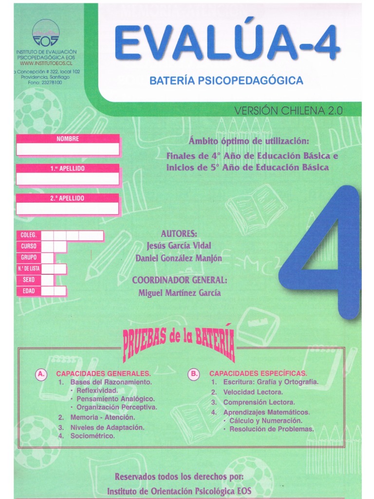 CUADERNILLO 2.0 CHILE Evalua 4 PDF | PDF
