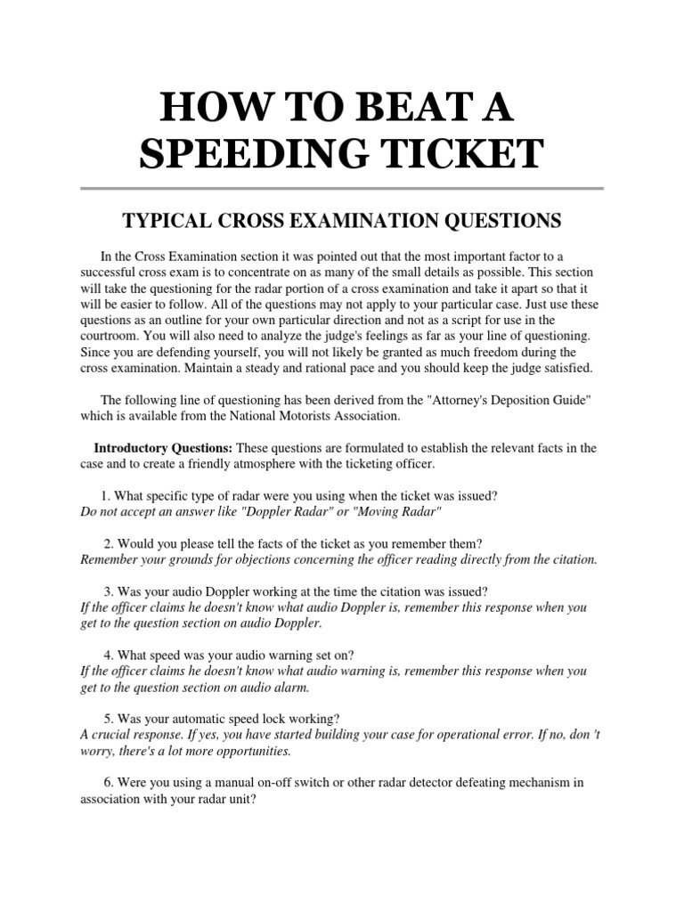 How To Beat A Traffic Ticket | PDF | Traffic Ticket | Traffic