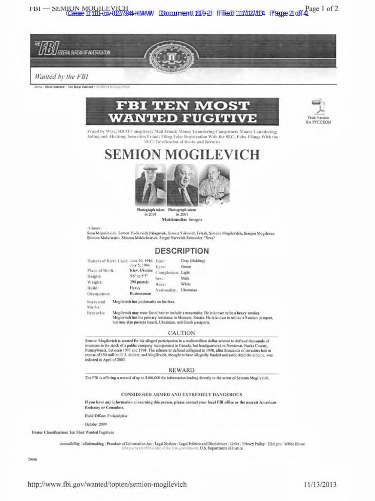Semion Mogilevich | PDF