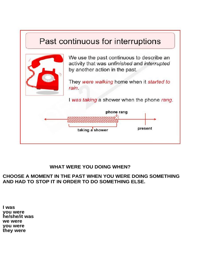 Expressing Interruptions in the Past: A Guide to Using the Past ...