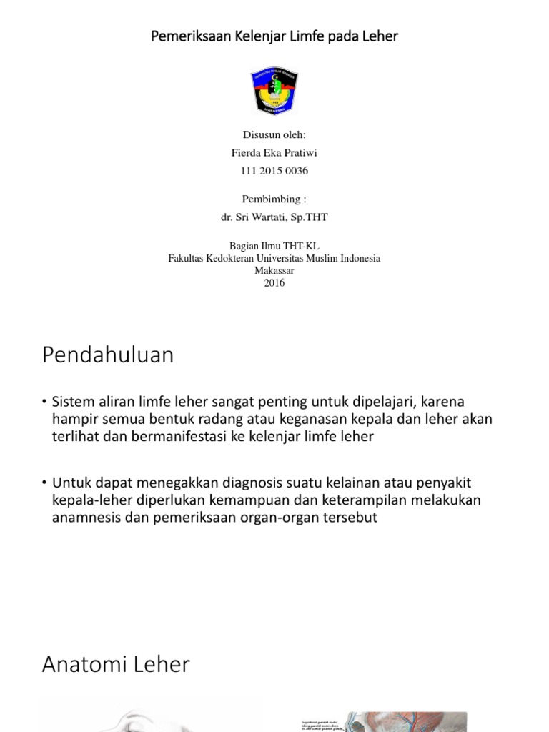 Pemeriksaan Kelenjar Limfe Pada Leher | PDF | Sains & Matematika