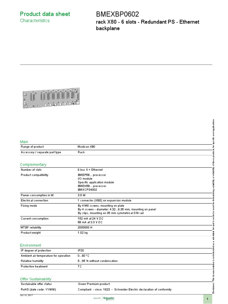 Modicon x80 I-Os - Bmexbp0602 | PDF | Electrical Connector | Computer ...