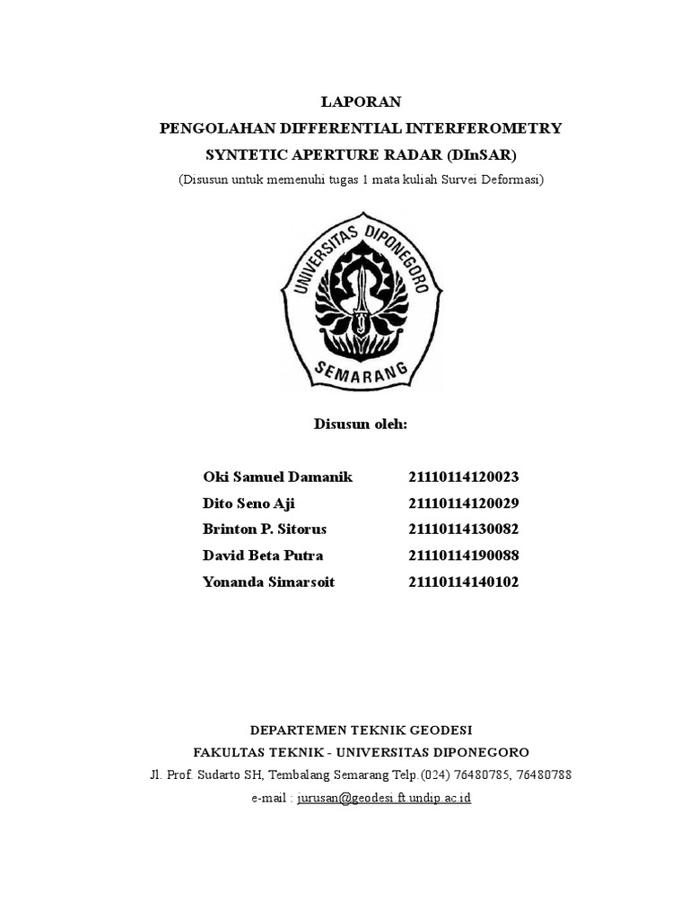 Laporan Fix Dinsar | PDF | Sains & Matematika