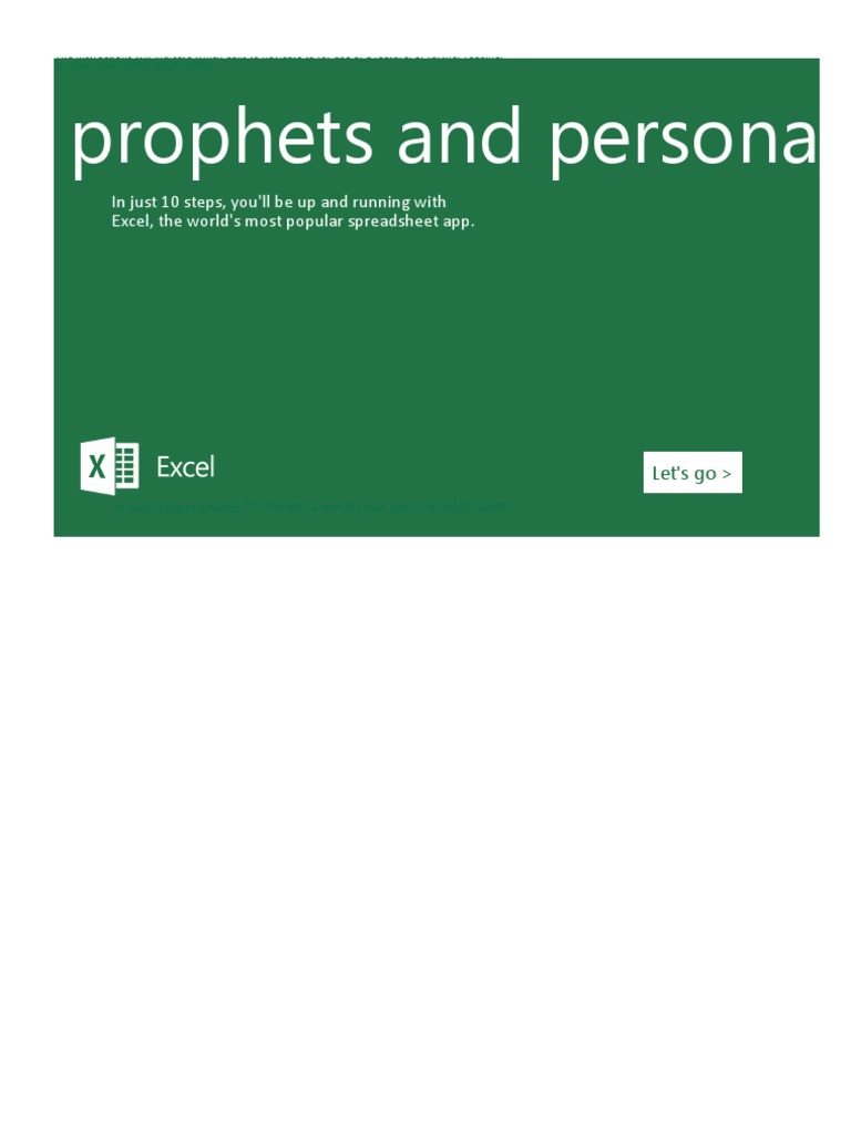 Prophets and Personal Prophecy PDF | PDF | Microsoft Excel | Computing ...