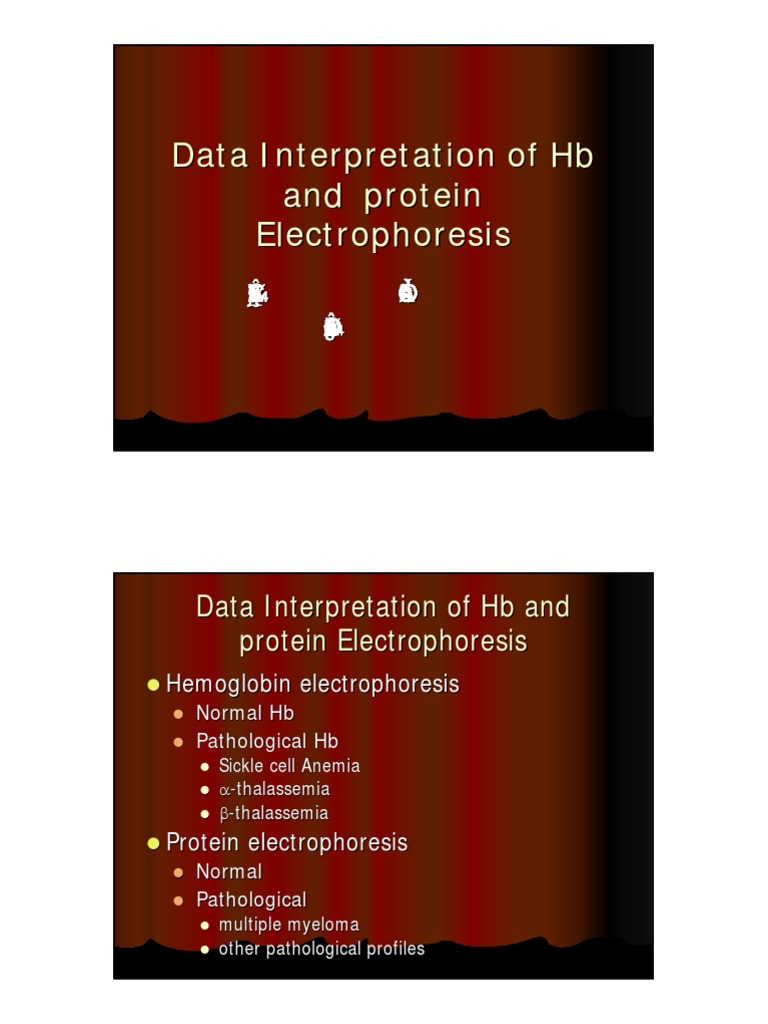 Data Interpretation of HB and Protein Electrophoresis | PDF | Multiple ...