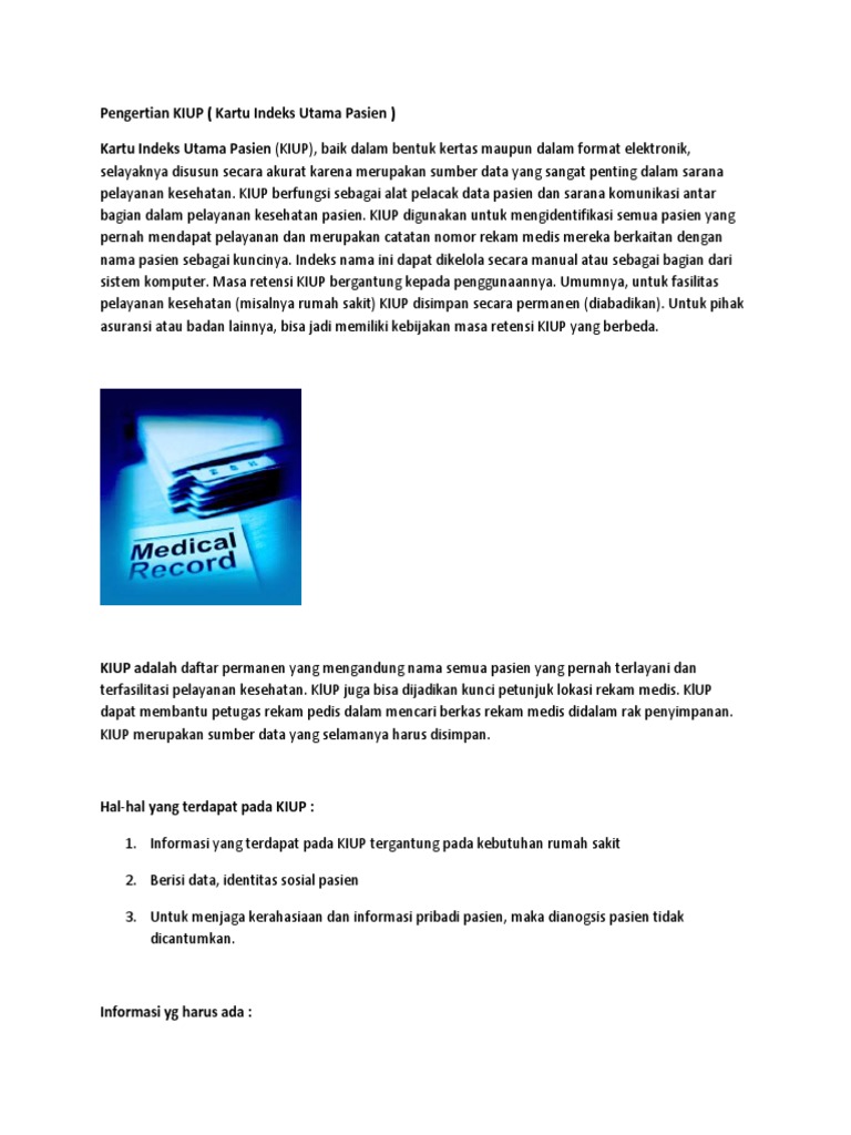 Pengertian KIUP | PDF