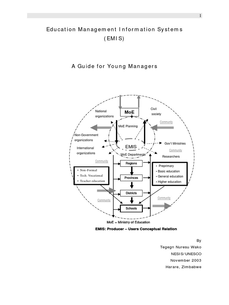 EMIS Guide for Education Managers | PDF | Programmer | Information