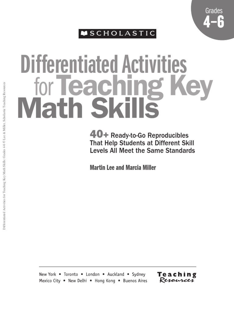 Math Skills Differentiated Activities Grade 4 | PDF | Cognition | Learning