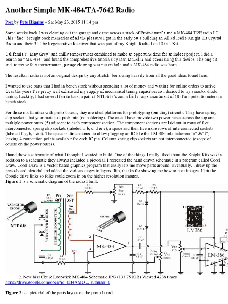 Another Simple MK484 Radio | PDF | Inductor | Electronic Engineering