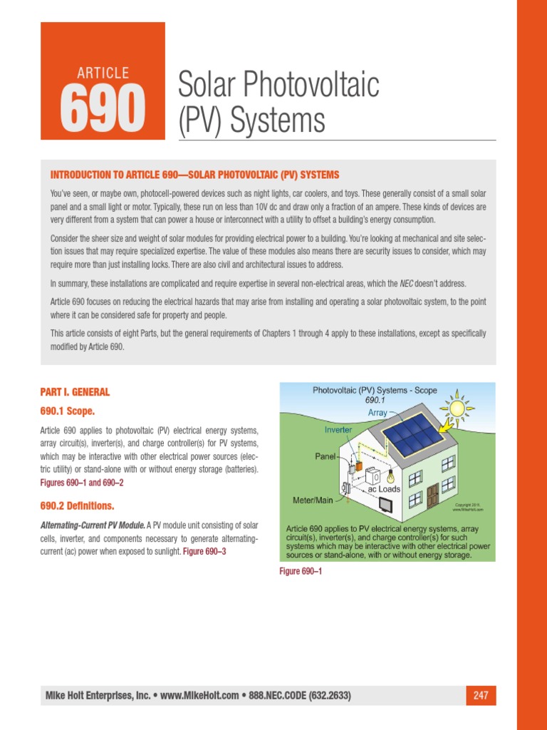 Mike Holt Visual PDF | PDF | Photovoltaic System | Photovoltaics